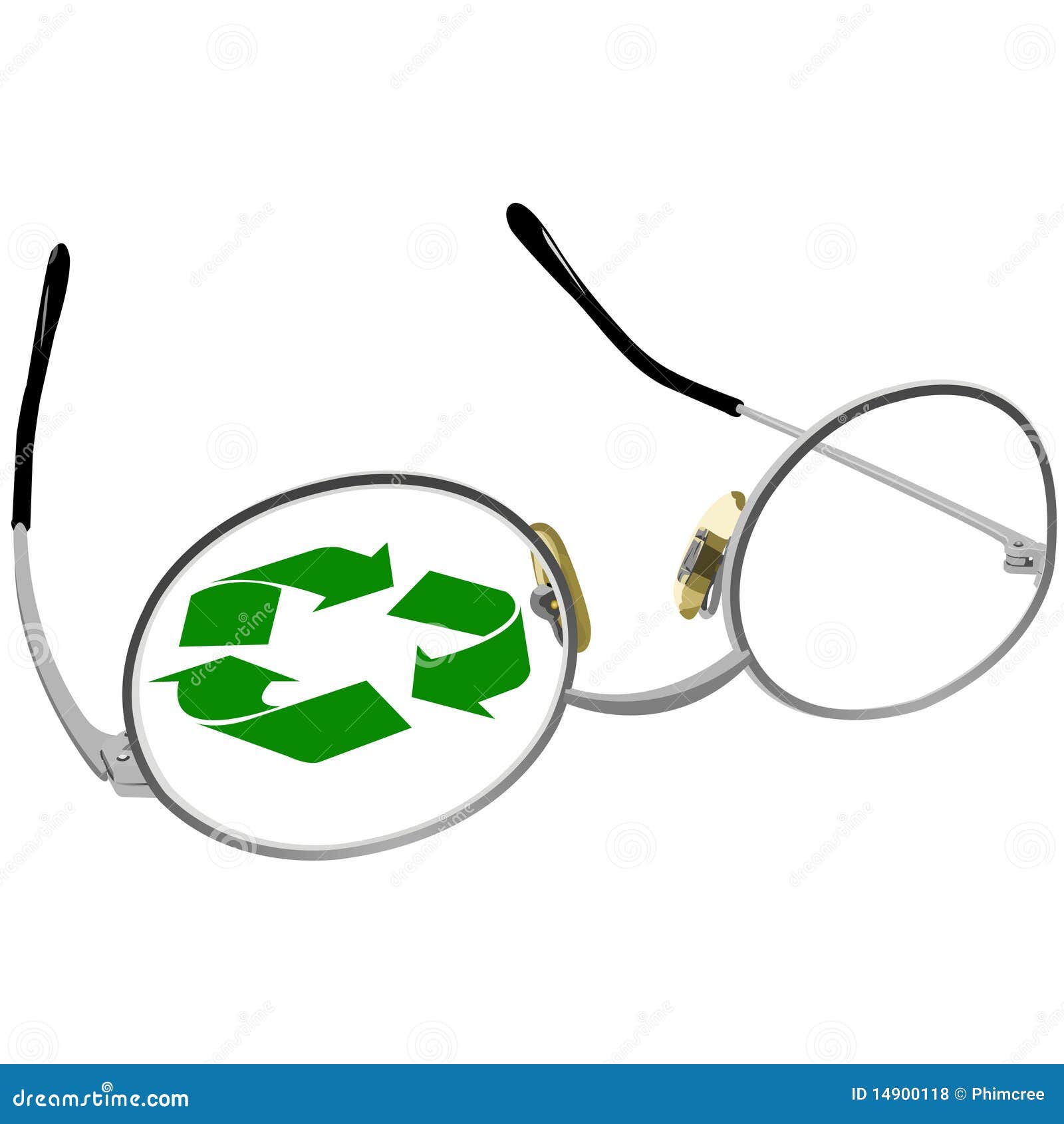 Eye on Recycling stock vector. Illustration of conceptual - 14900118