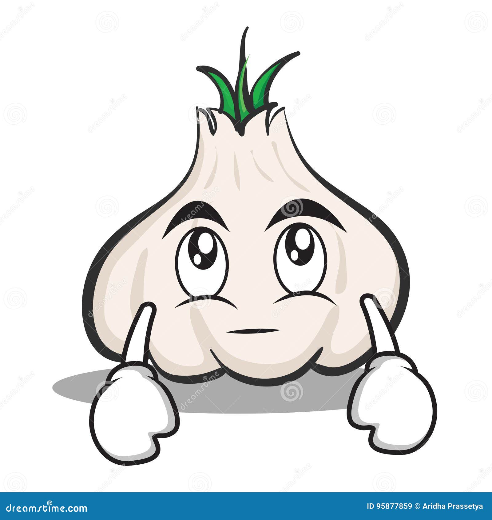 Eye Roll Garlic Cartoon Character Stock Vector - Illustration of ...