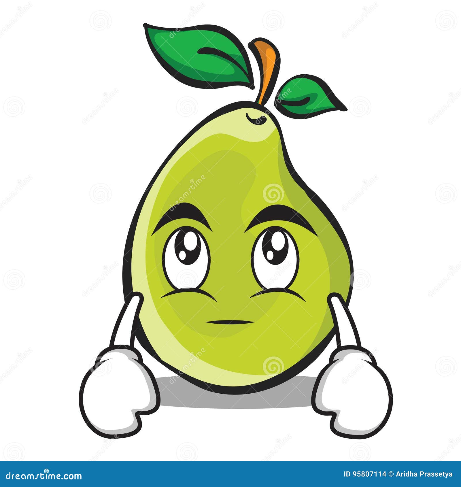 Eye Roll Pear Character Cartoon Stock Vector - Illustration of jump ...