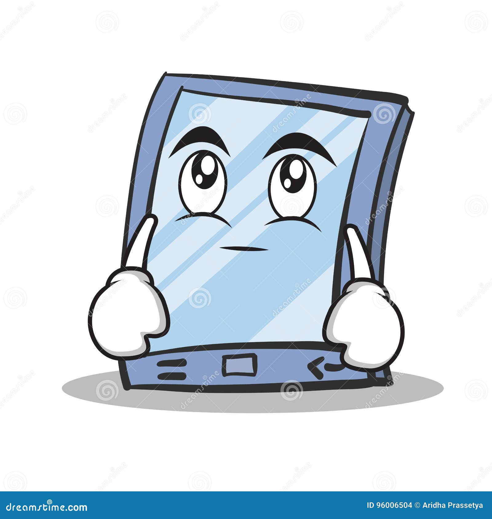 Eye Roll Tablet Character Cartoon Style Stock Vector - Illustration of ...