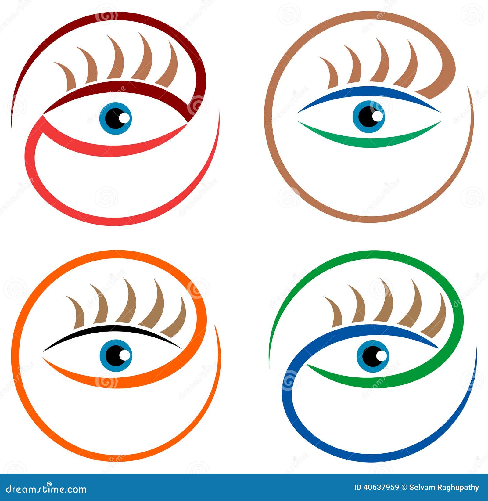 Eye rounds stock vector. Illustration of round, technology - 40637959