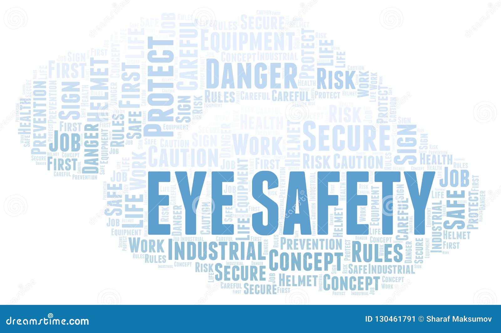 Eye Safety word cloud. stock illustration. Illustration of typography ...
