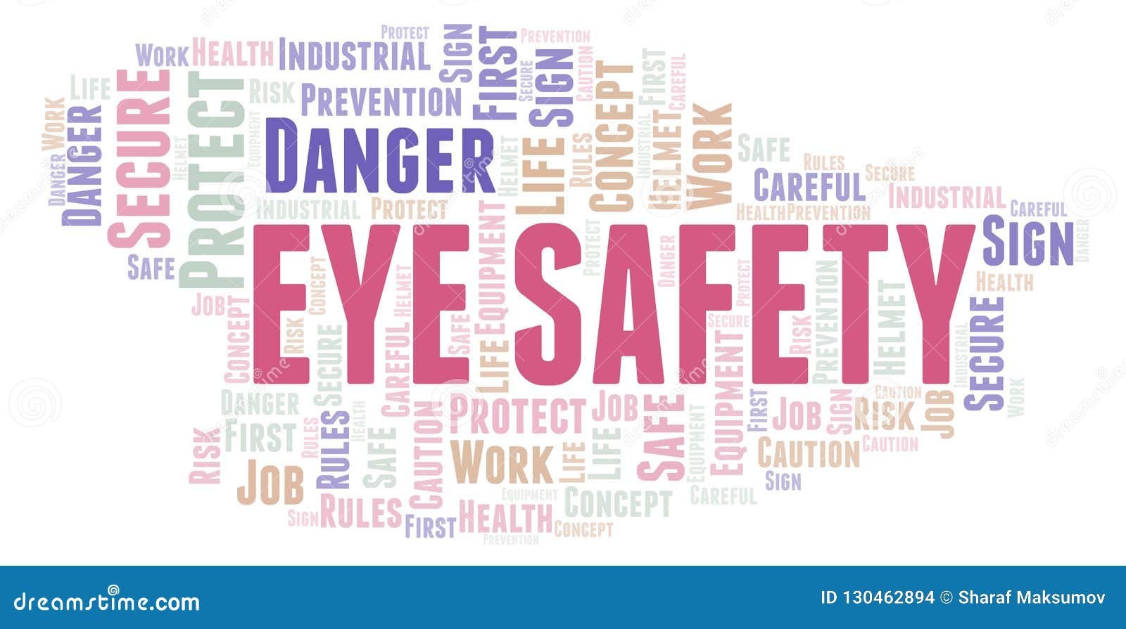 Eye Safety word cloud. stock illustration. Illustration of life - 130462894