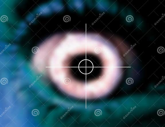 Eye scan stock illustration. Illustration of advancement - 411224