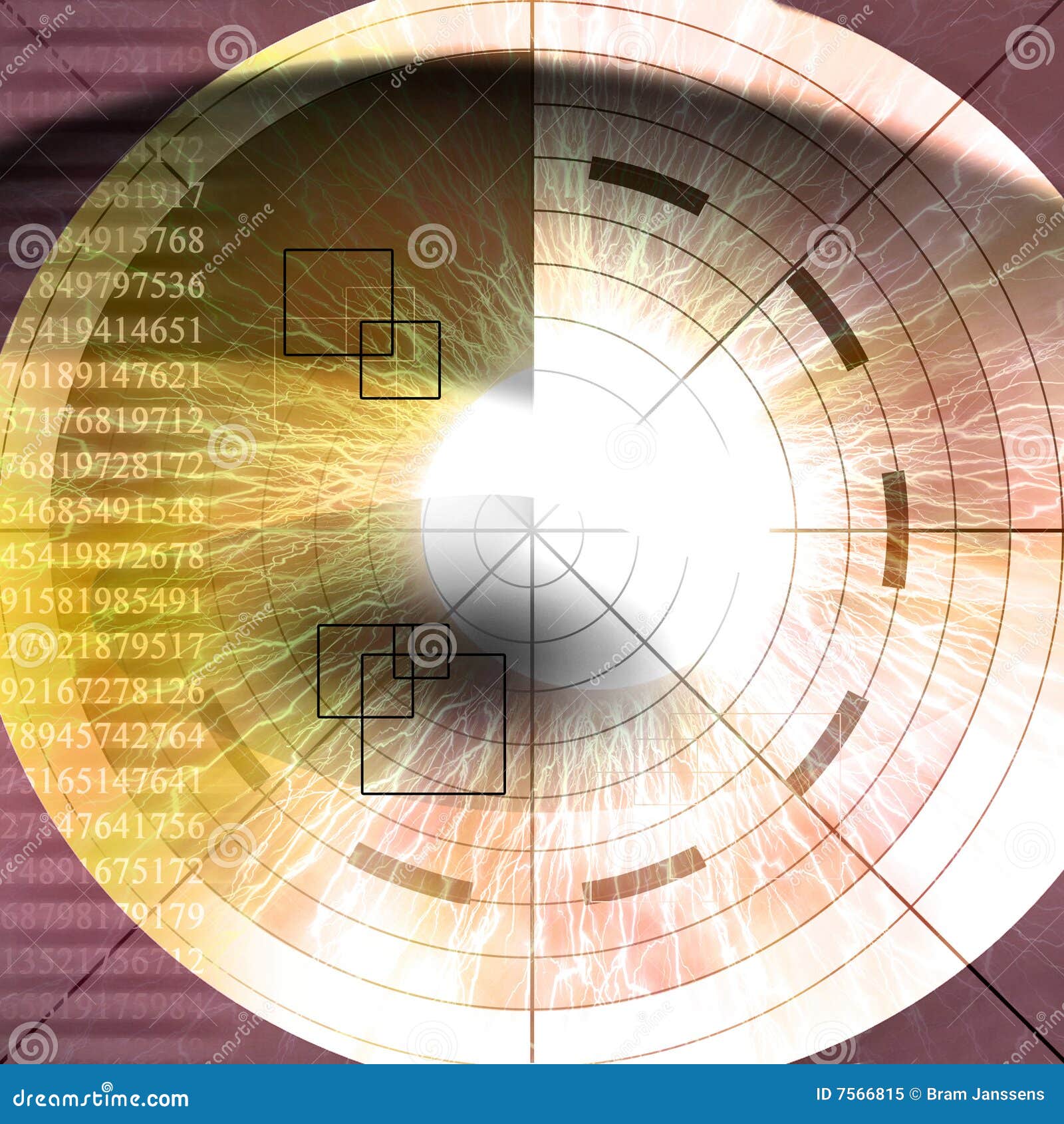 Eye scan stock illustration. Illustration of interface - 7566815