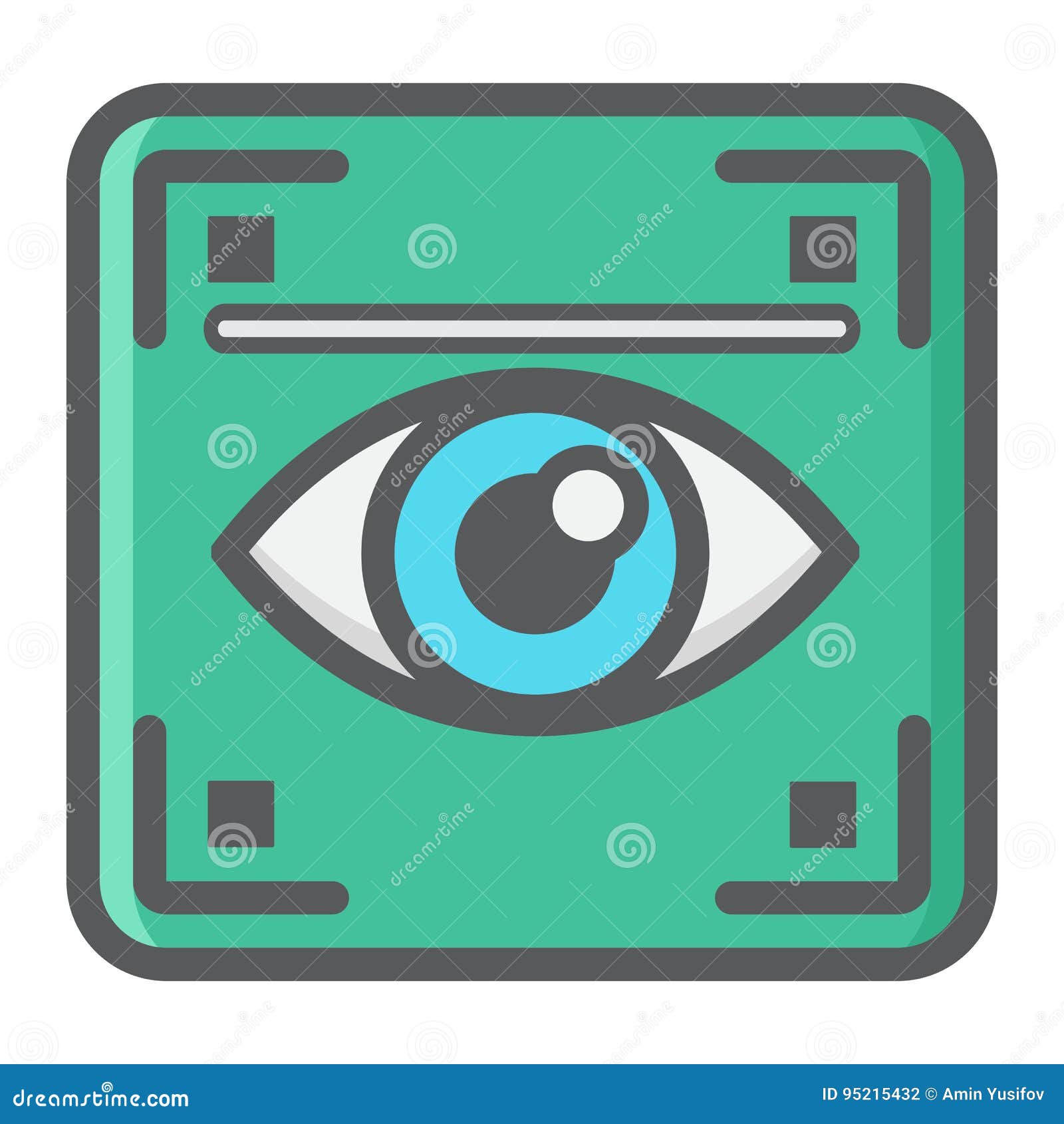 Iris Scanner. Human Eye With Bio Metric Identification Machine ...