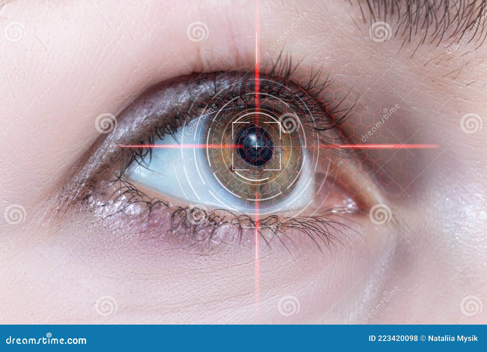 Eye scan concept stock photo. Image of person, identification - 223420098