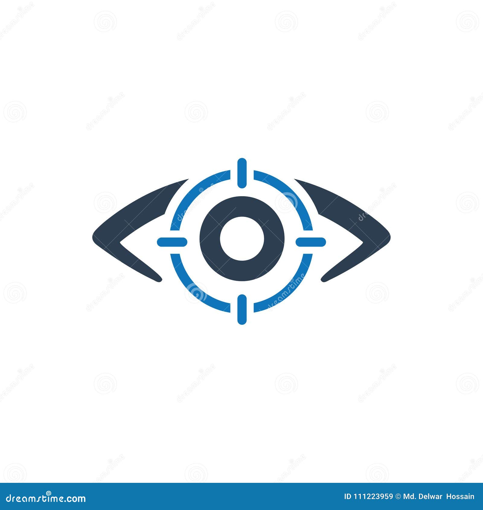 Eye Scan Icon stock vector. Illustration of laser, iris - 111223959
