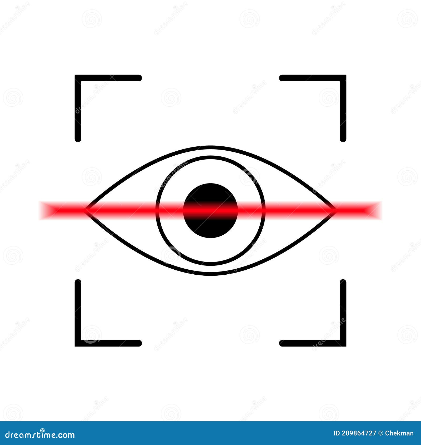 Eye Scan Icon. Retina Scan Concept. Black Vector Logo. Stock Vector ...