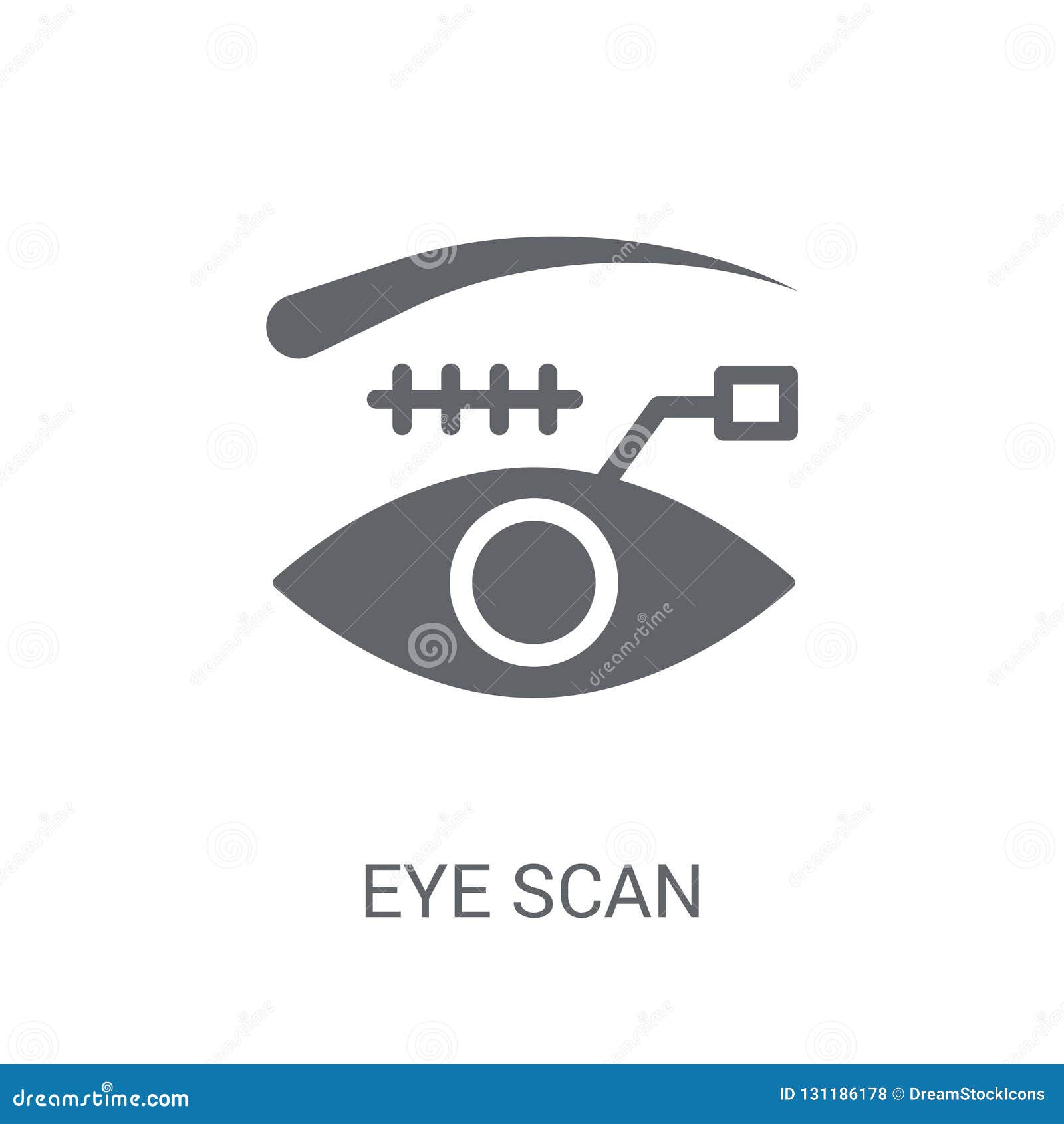 Eye Scan Icon. Trendy Eye Scan Logo Concept on White Background Stock ...