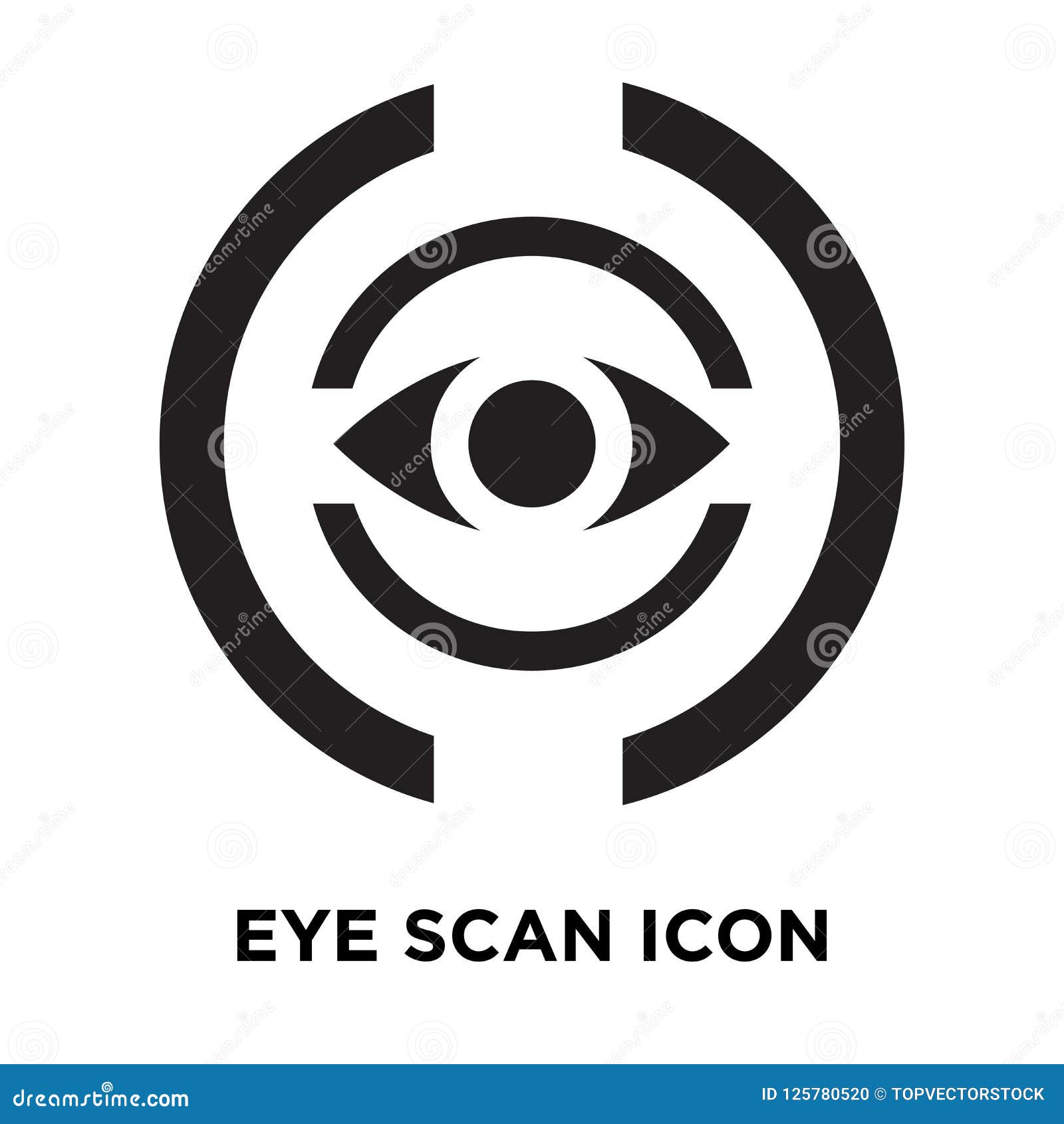 Eye Scan Icon Vector Isolated on White Background, Logo Concept Stock ... Eye Scan Icon Vector Isolated on White Background, Logo Concept Stock ...