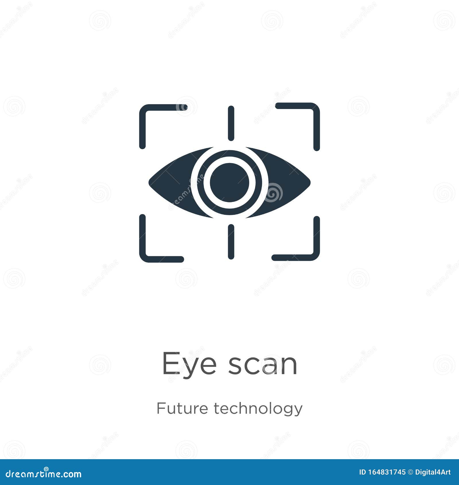Eye Scan Icon Vector. Trendy Flat Eye Scan Icon from Future Technology ...
