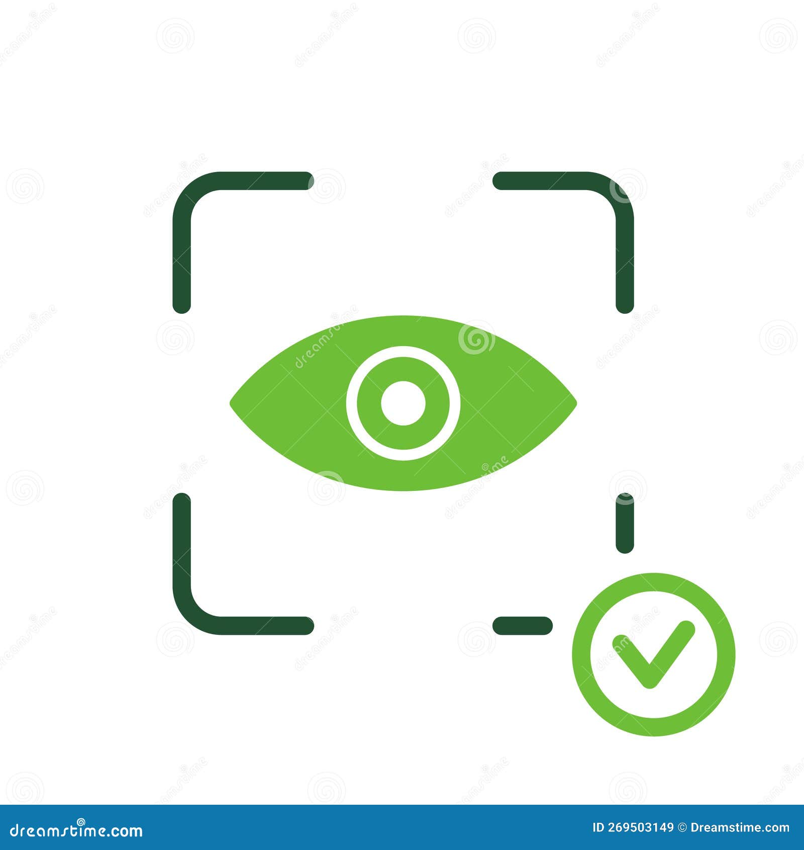 Eye Scan ID Line Icon. Vision Scanning Technology for Security Access ...