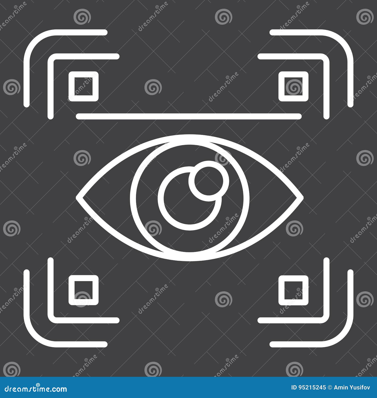 Iris Scanner. Human Eye With Bio Metric Identification Machine ...