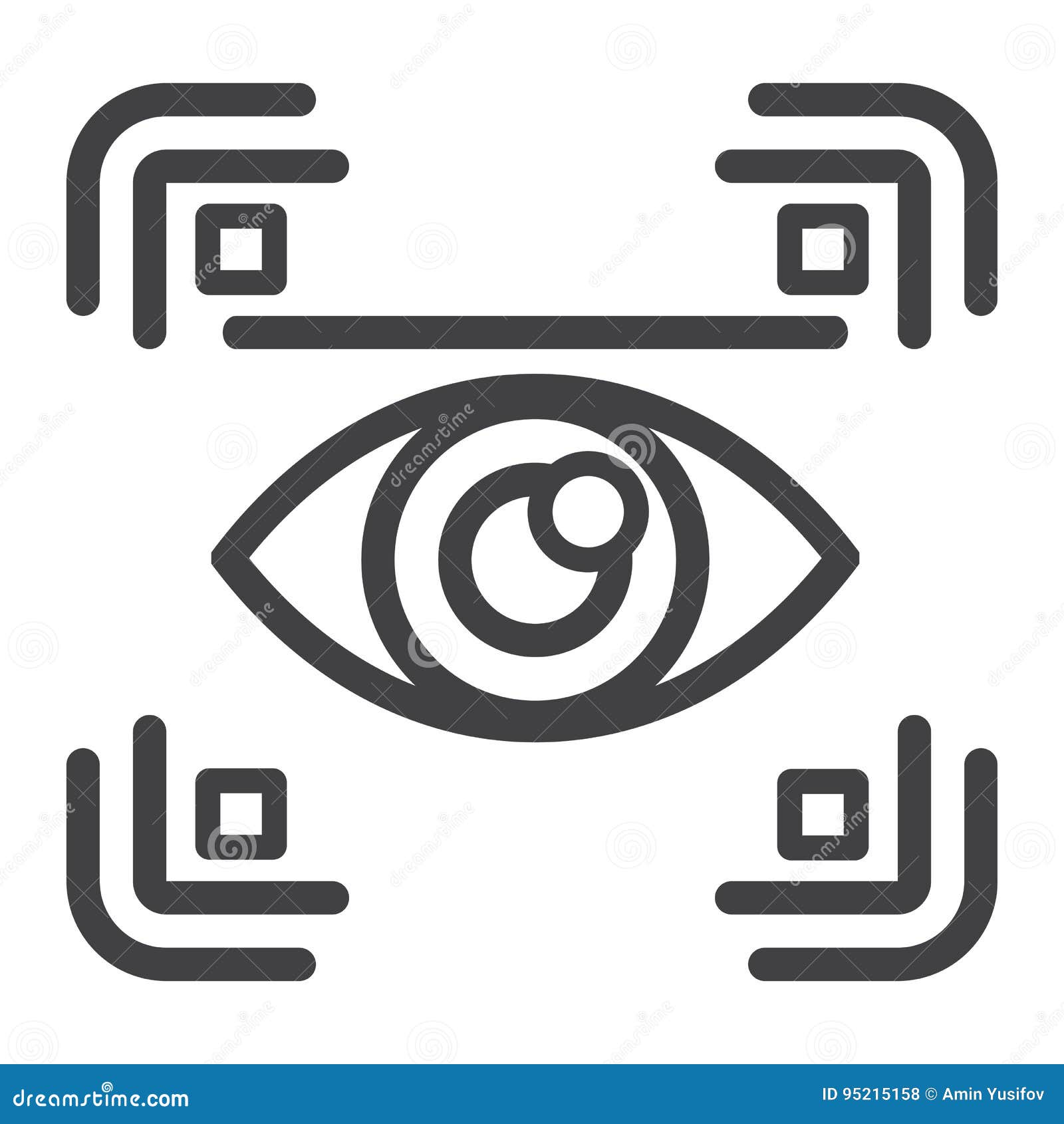 Iris Scanner. Human Eye With Bio Metric Identification Machine ...