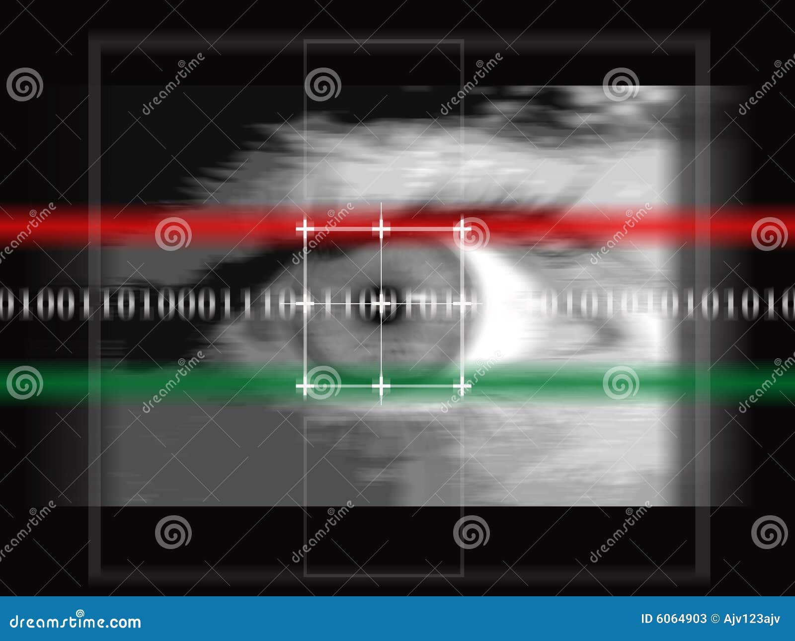 Eye scan technology stock illustration. Illustration of identify - 6064903