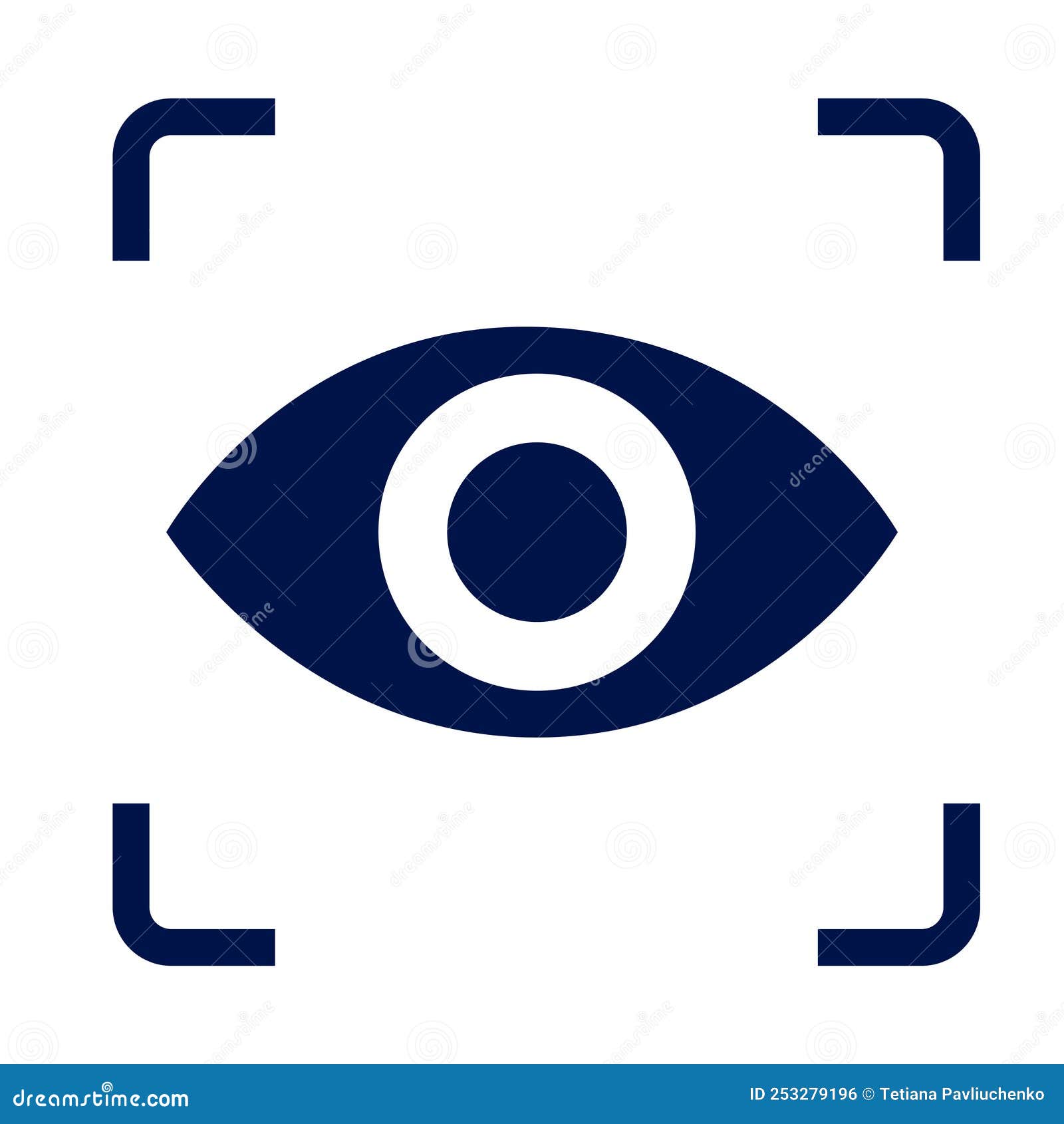 Eye scan technology stock vector. Illustration of mobile - 253279196