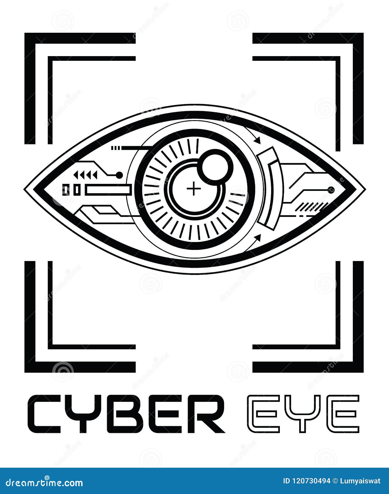Cyber eye scan vector logo stock vector. Illustration of digital ...