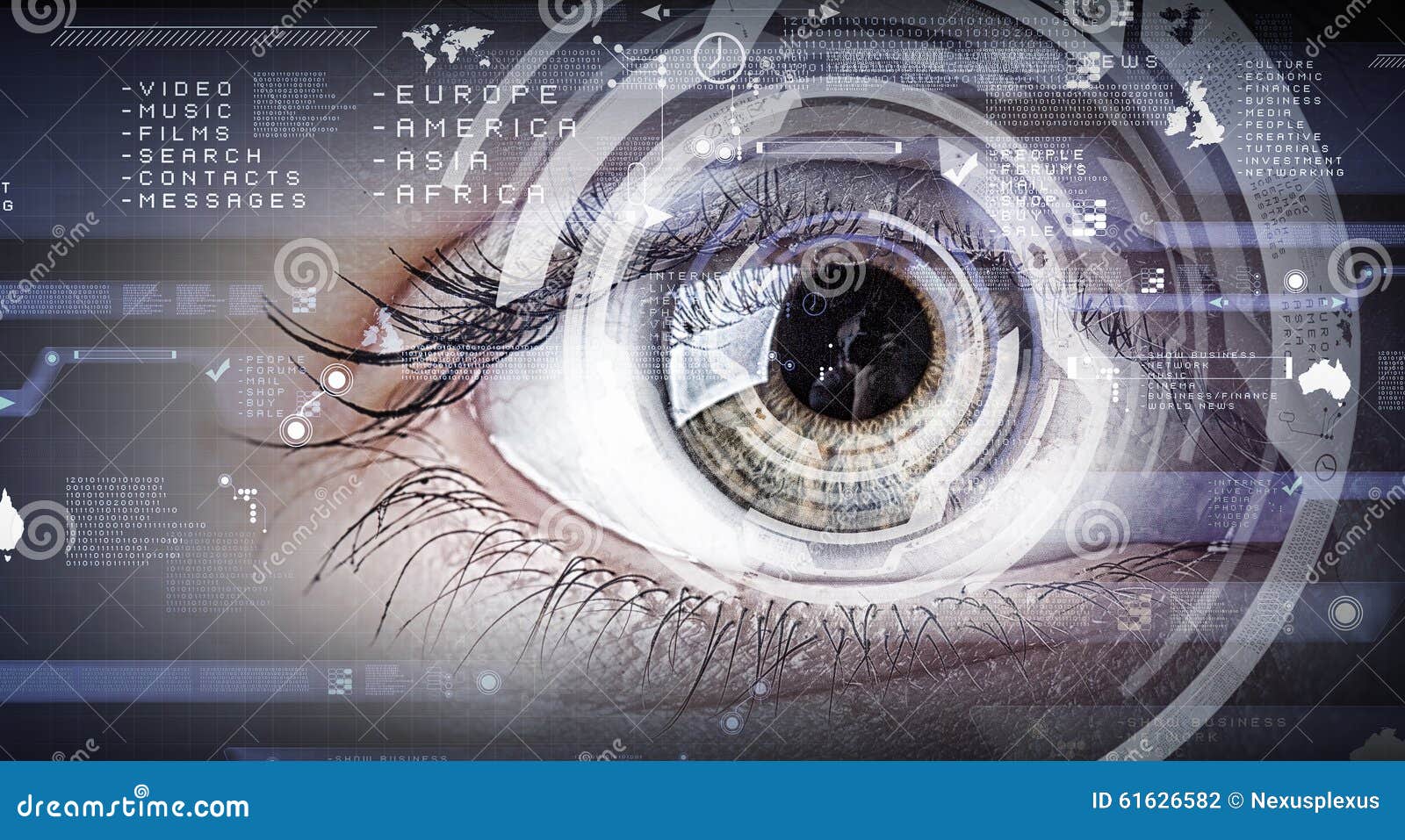 Eye Scanning. Concept Image Stock Photo - Image of password, identity ...