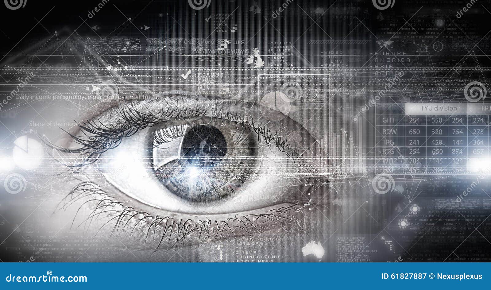 Eye Scanning. Concept Image Stock Image - Image of close ...