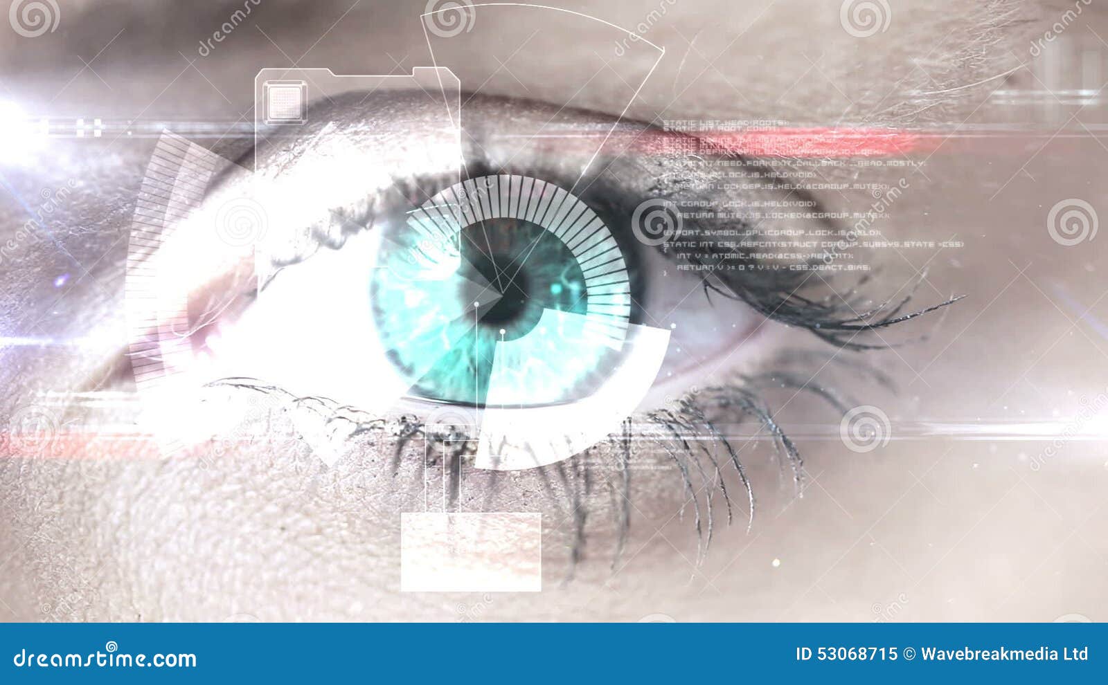 Eye Scanning a Futuristic Interface Stock Video - Video of futuristic ...