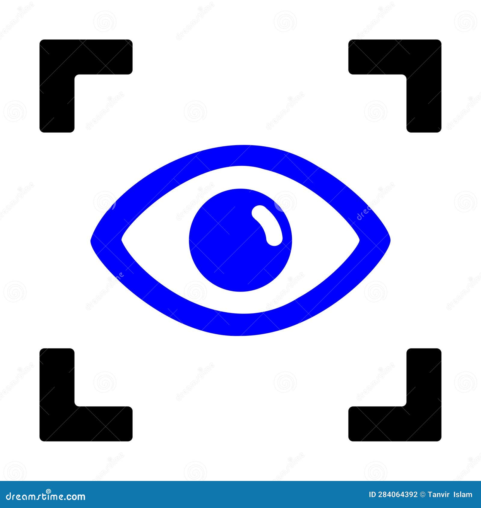 Eye Scanning Icon stock vector. Illustration of monitor - 284064392