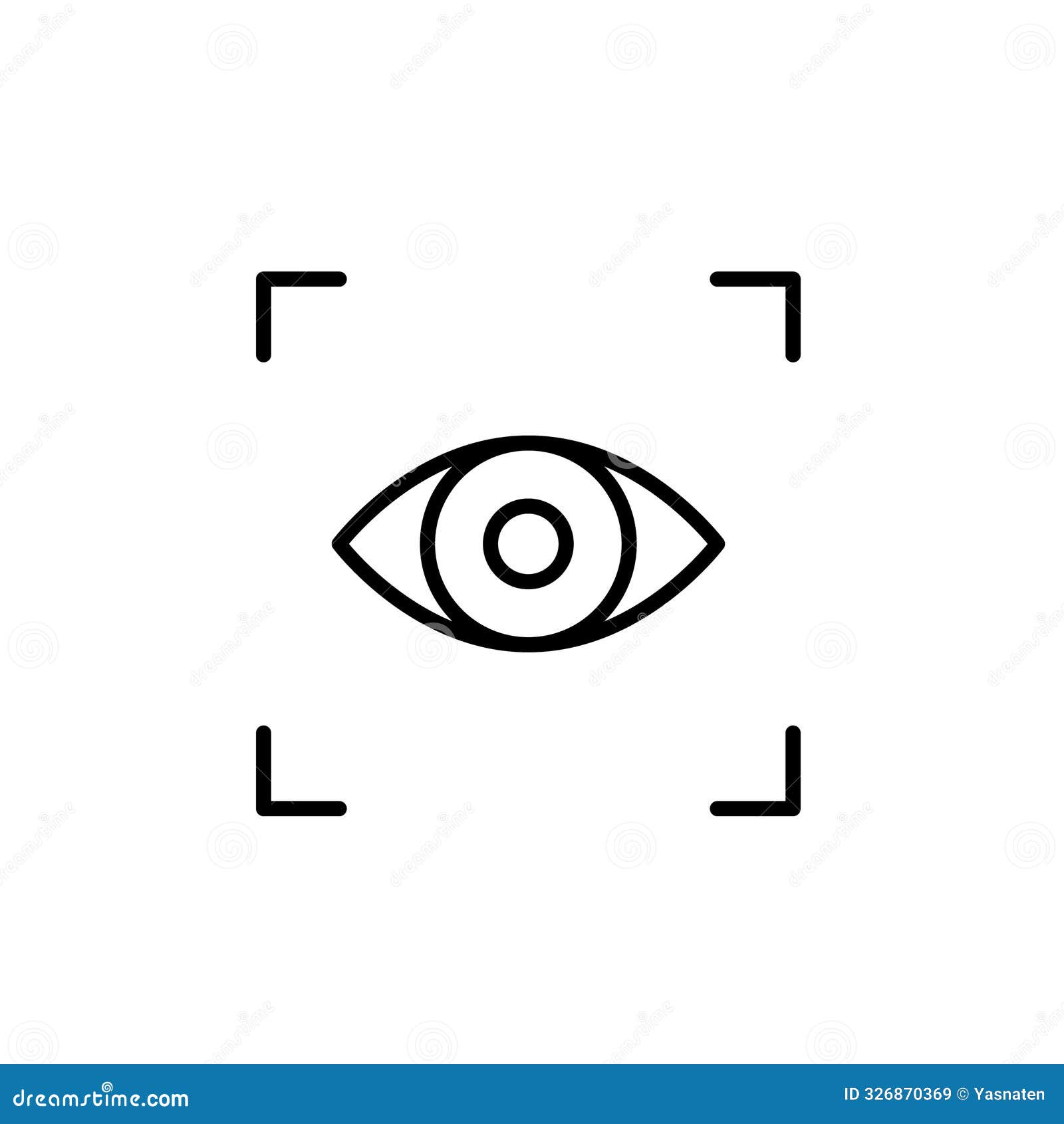 Eye Scanning. Visual Recognition and Biometric Identification. Pixel ...