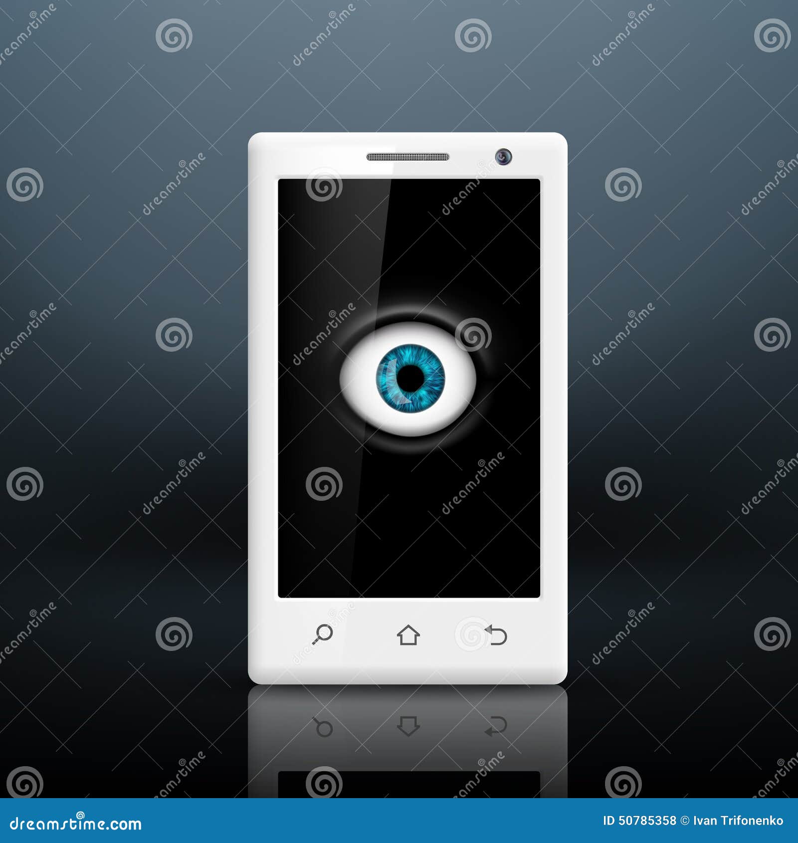 Eye on the screen stock vector. Illustration of safe - 50785358