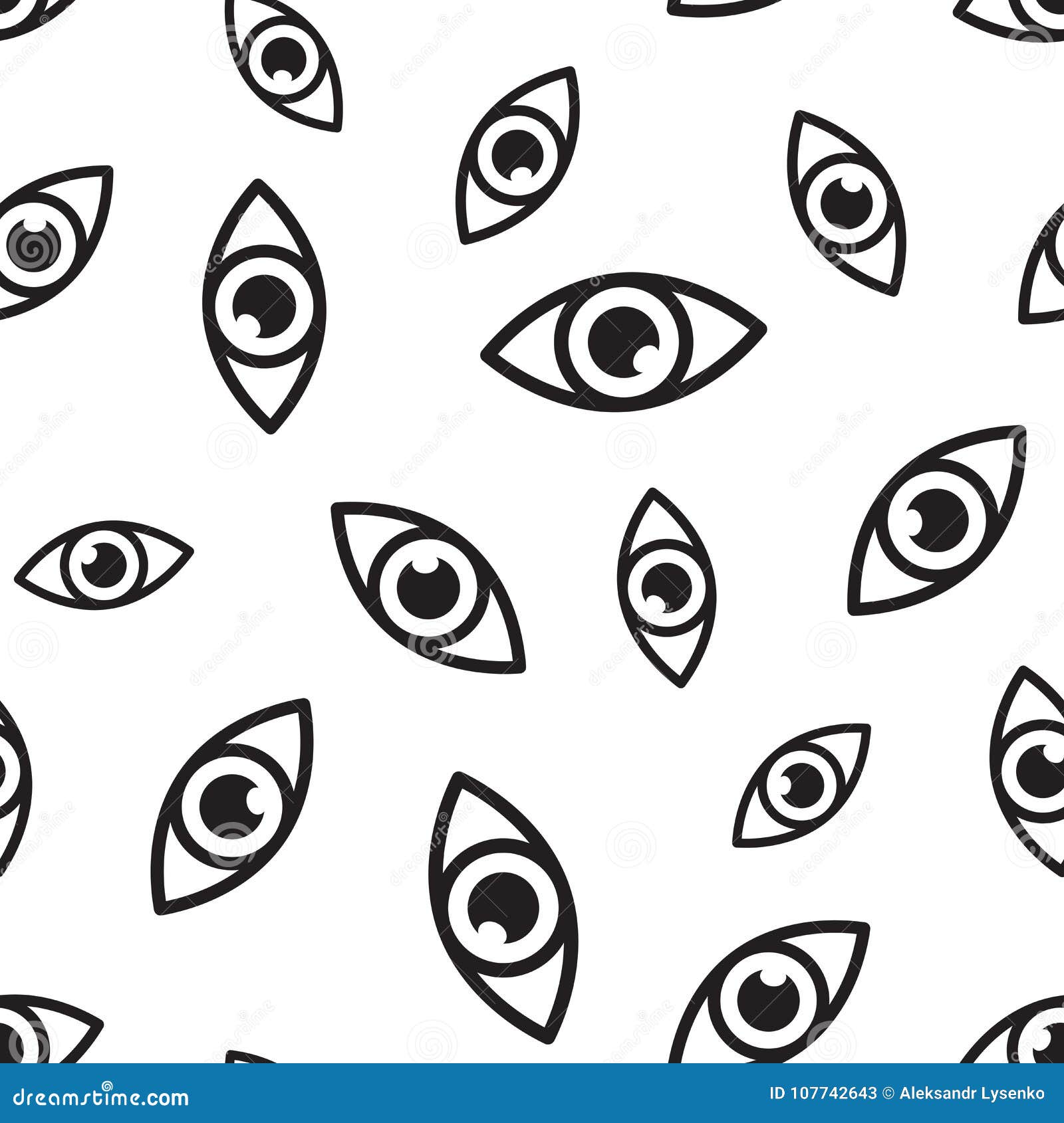 Eye Seamless Pattern Background. Business Flat Vector Illustration ...