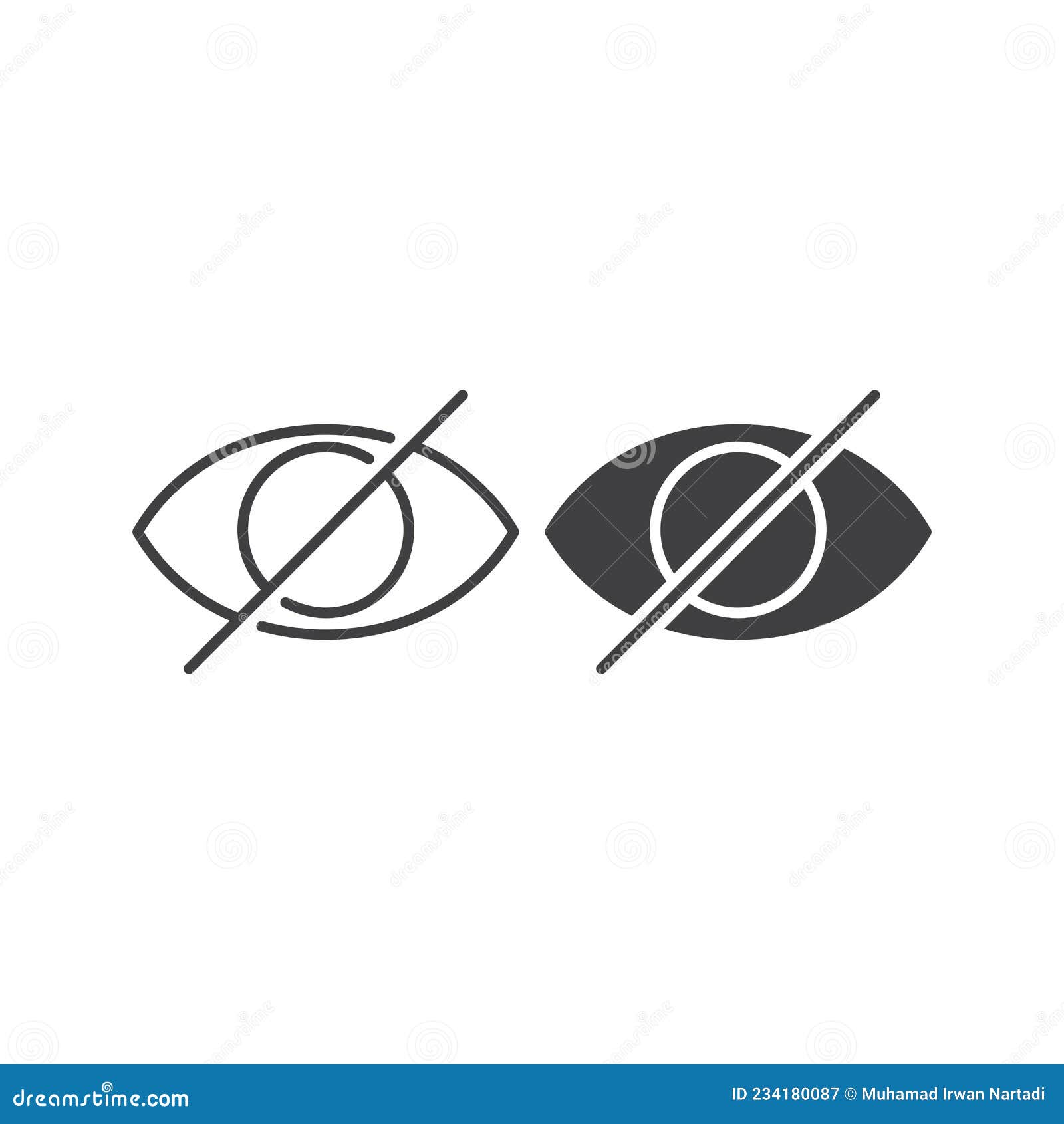 Sensitive Content Concept. Eye Crossed Sign. Explicit Content In Social ...