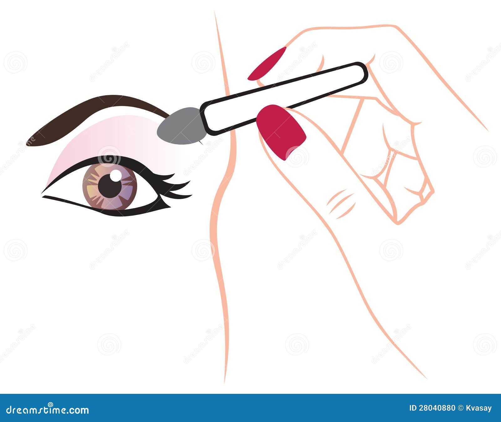 Eye shadow stock vector. Illustration of beautiful, shadow - 28040880