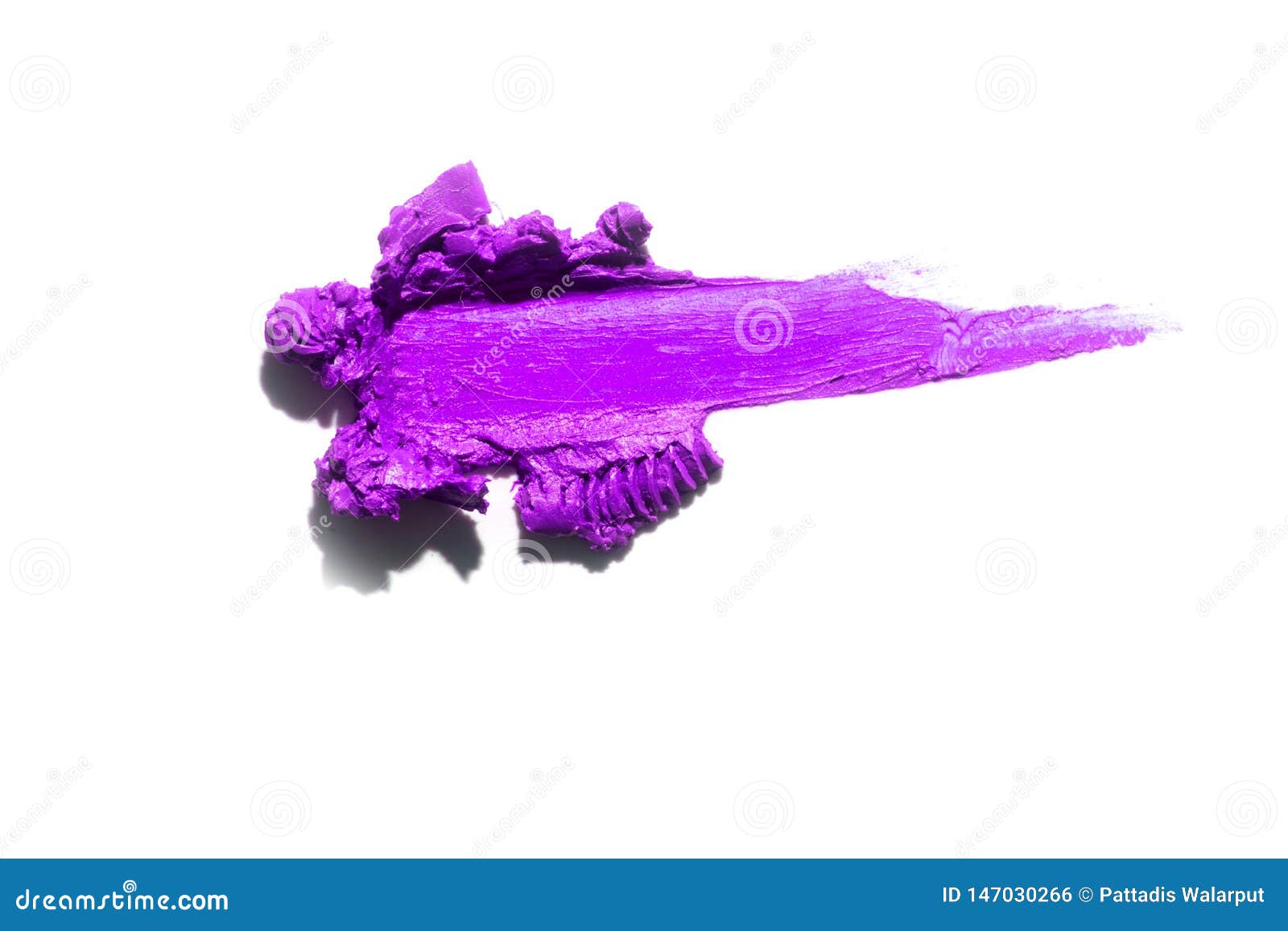 Eye Shadow or Bronzer Purple Smudge Isolated on White Background Stock ...