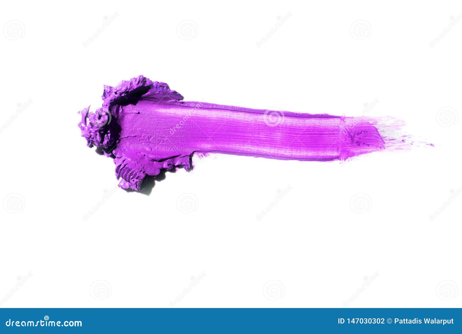 Eye Shadow or Bronzer Purple Smudge Isolated on White Background Stock ...