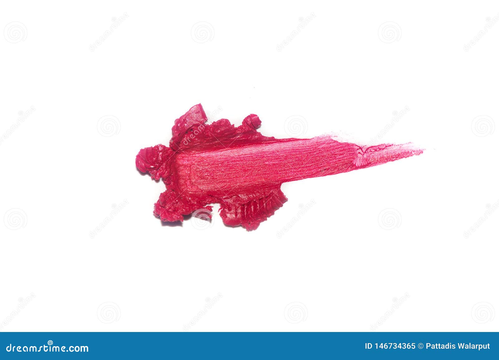 Eye Shadow or Bronzer Red Smudge Isolated on White Background Stock ...