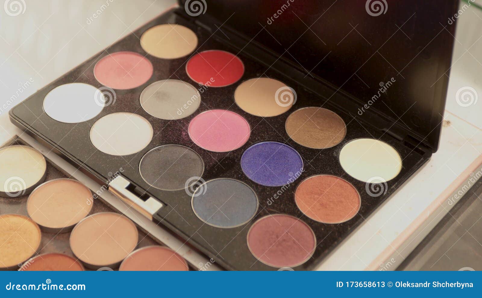 Eye Shadow of Different Colors, Cosmetics, Makeup Stock Image - Image ...
