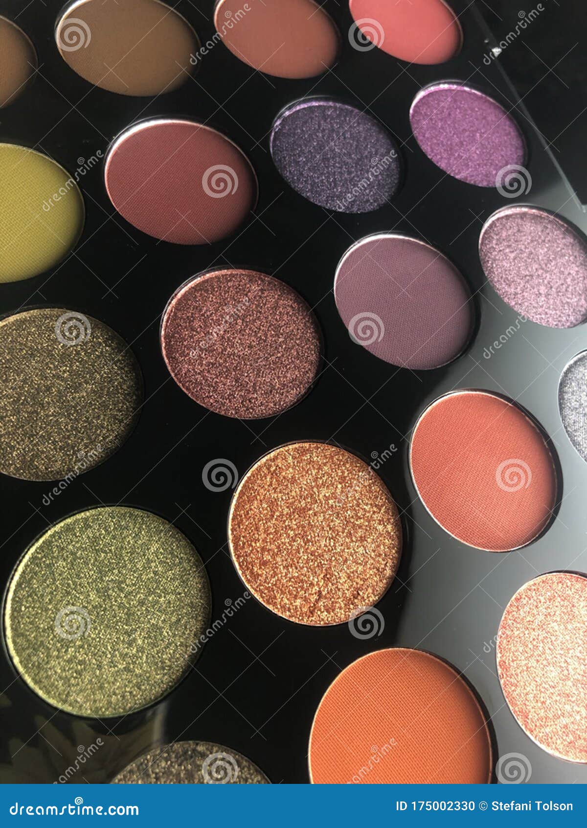 Colorful Eye Shadow Palette with Pretty Colors Stock Photo - Image of ...