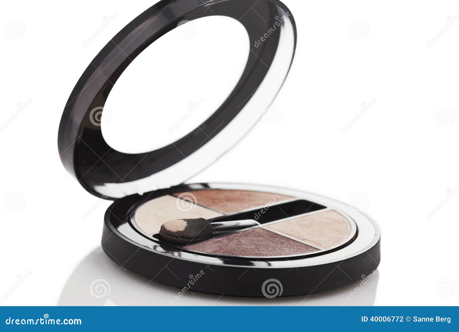 Eye Shadow Palette Divided in Four Brown Colors Stock Photo - Image of ...