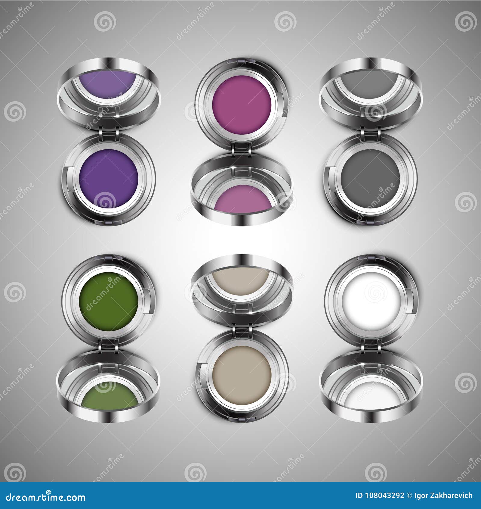 Eye Shadow Set Isolated Vector Illustration Stock Illustration ...
