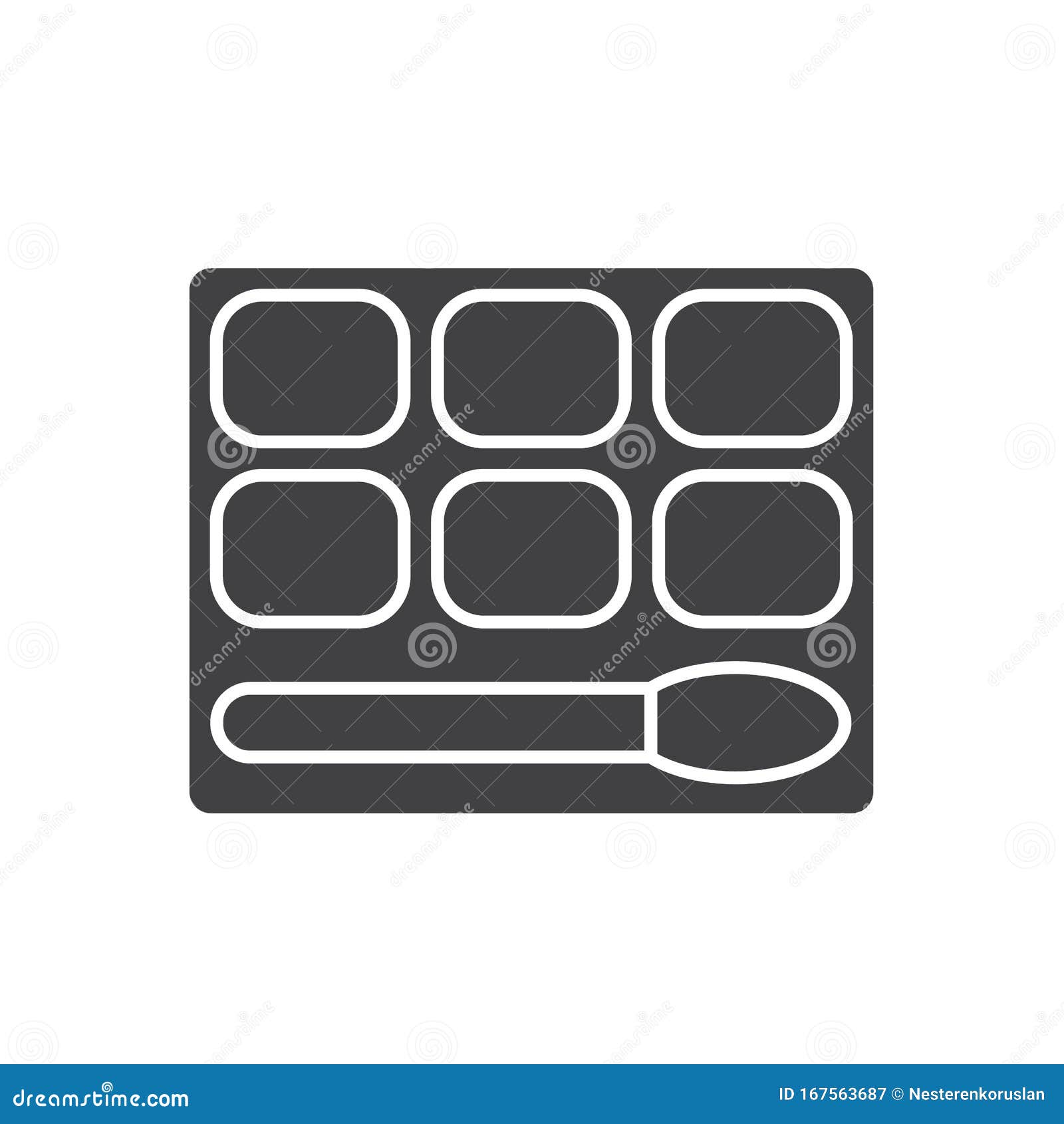 Eye shadows glyph icon stock vector. Illustration of icon - 167563687