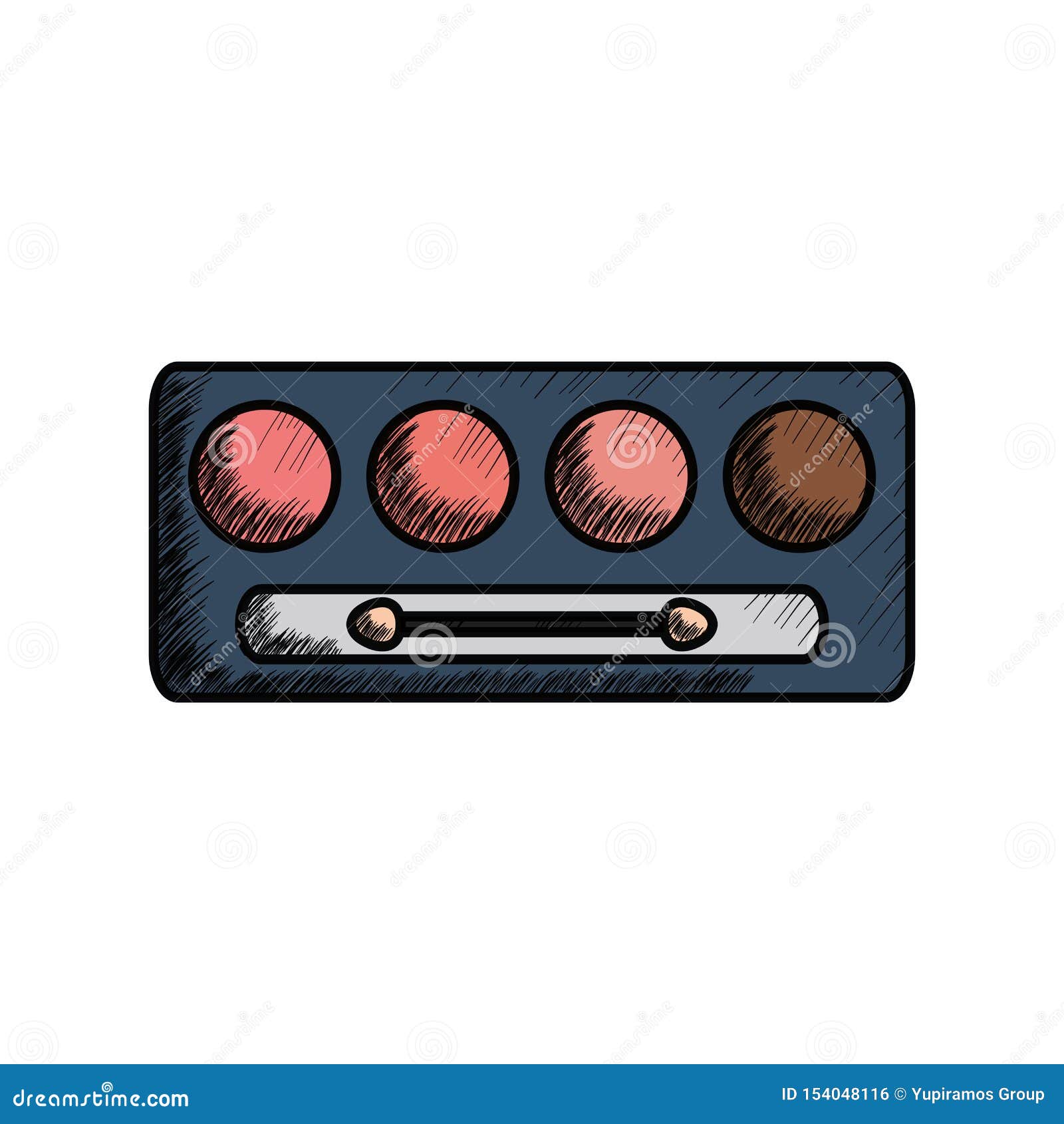 Eye Shadows Make Up Drawing Icon Stock Vector - Illustration of ...