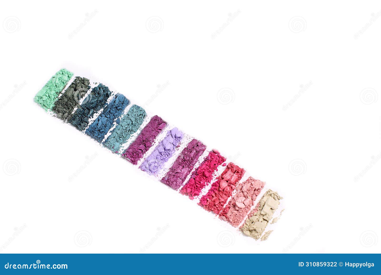Eye Shadows Set Smashed Sample, Makeup Cosmetic Texture Stock Photo ...