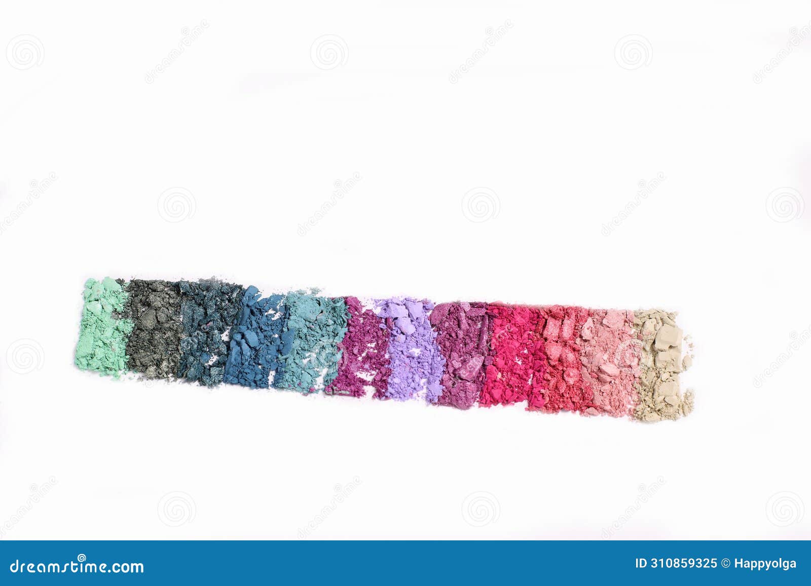 Eye Shadows Set Smashed Sample, Makeup Cosmetic Texture Stock Image ...