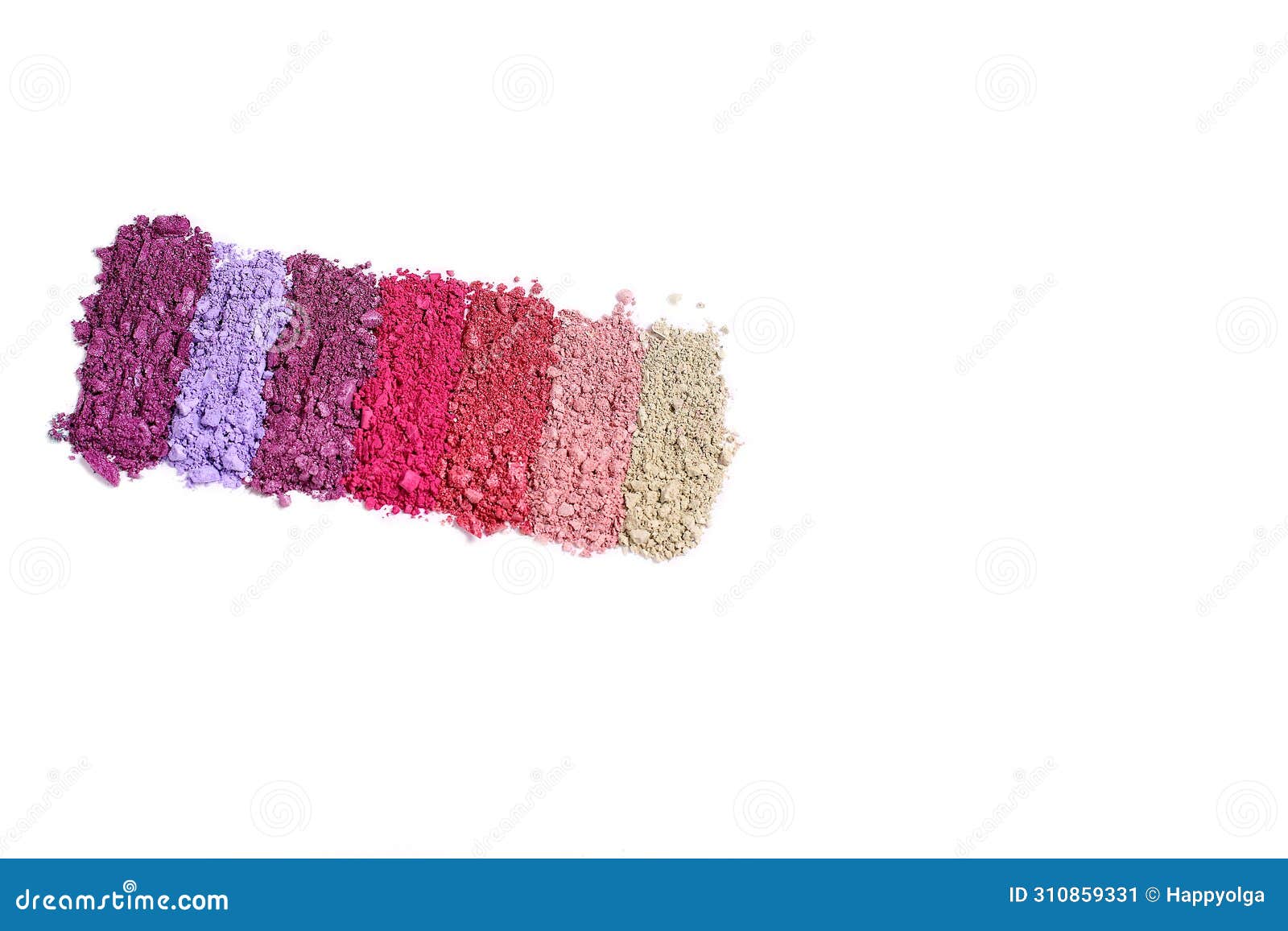 Eye Shadows Set Smashed Sample, Makeup Cosmetic Texture Stock Image ...