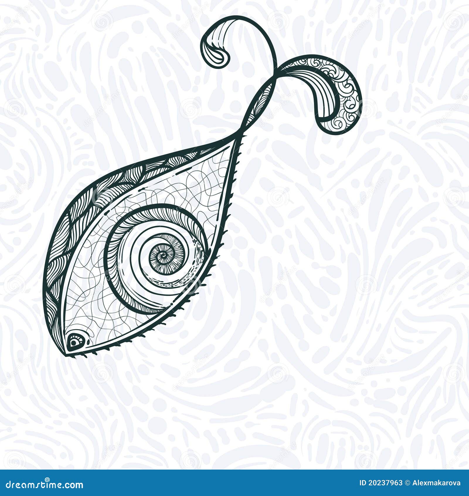 Eye shaped fish stock vector. Illustration of iris, ocean - 20237963