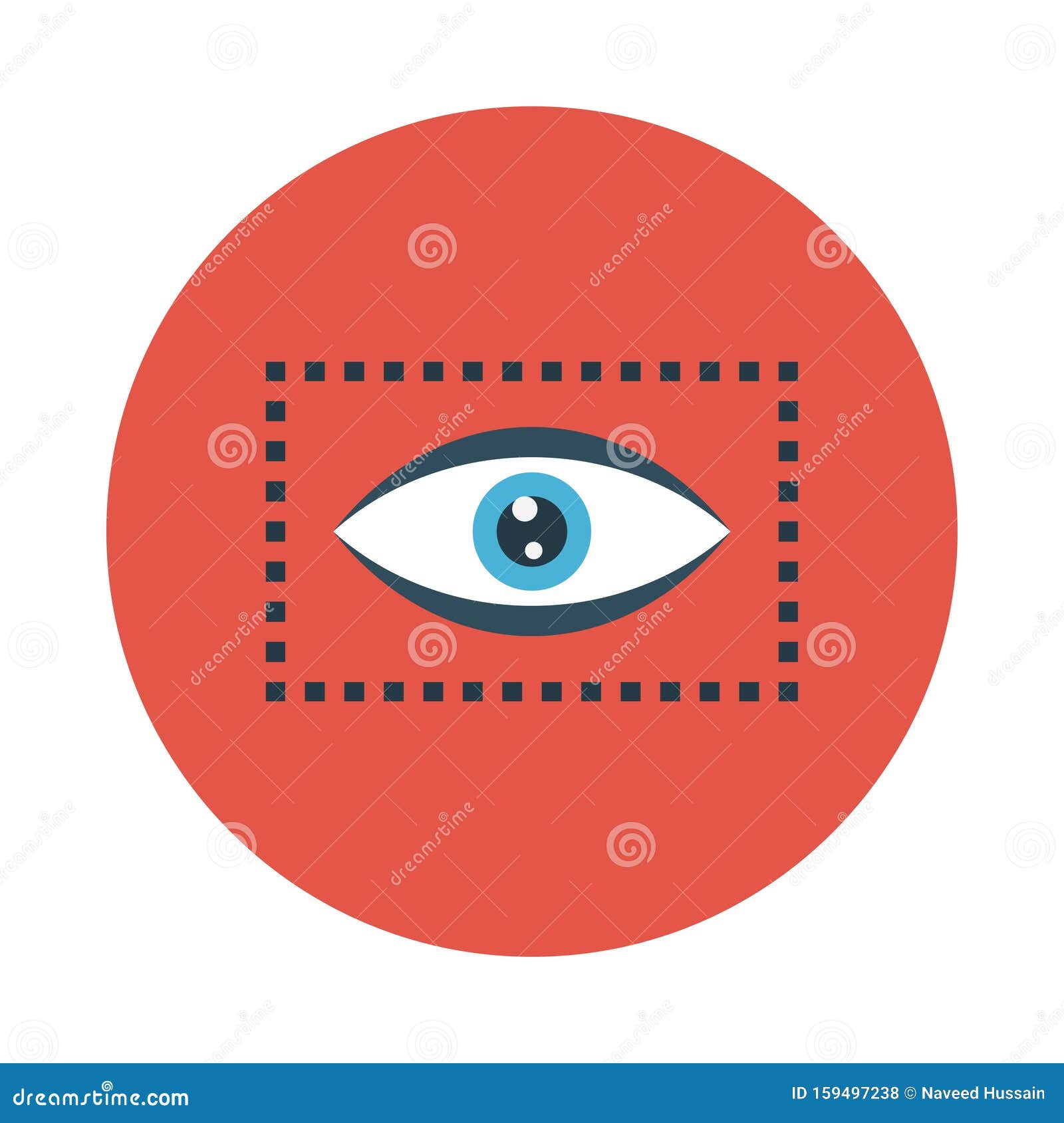 Eye Sharing Reception Vector Flat Icon Stock Vector - Illustration of ...