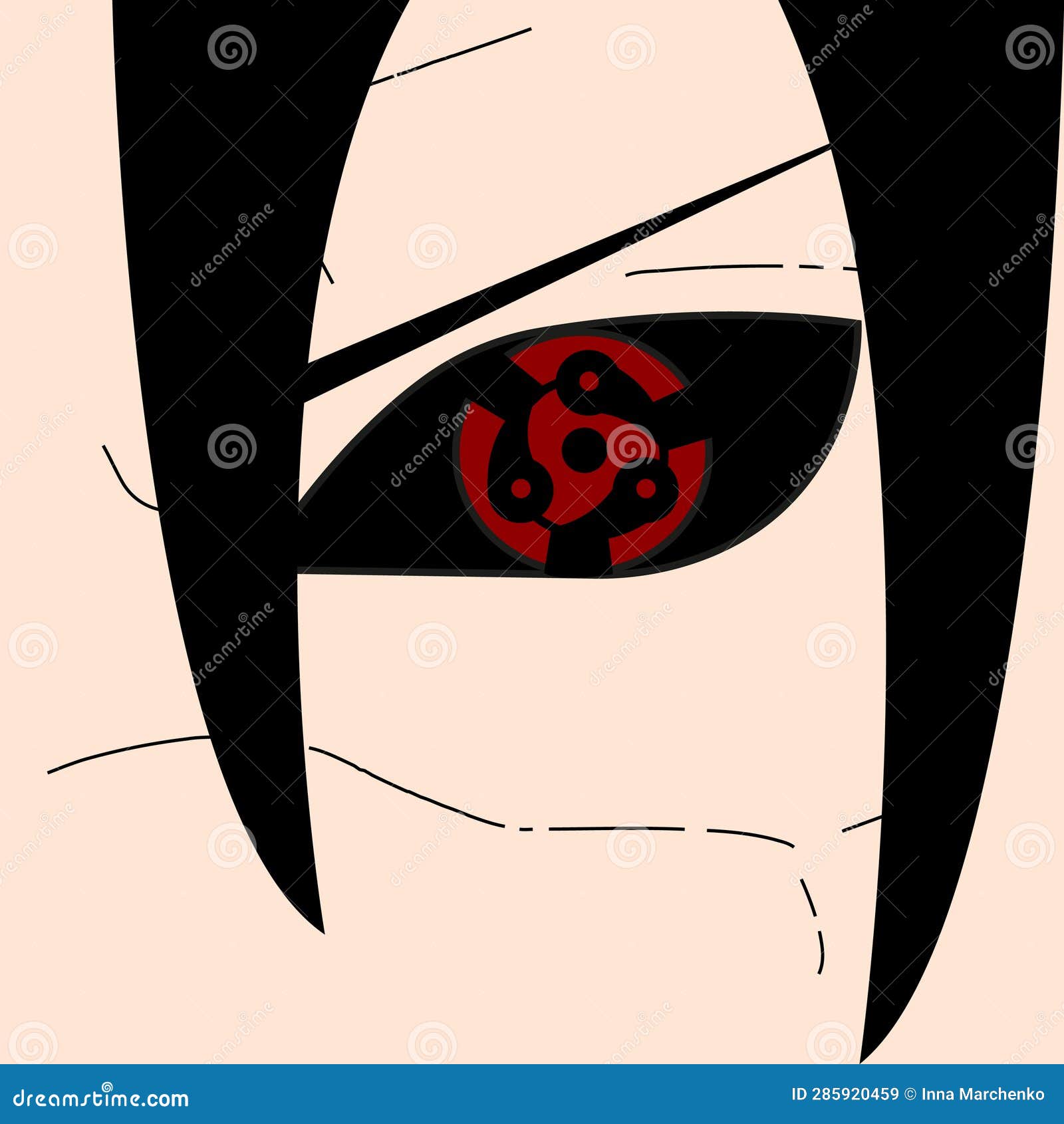 Eye Sharingan. Flat Design Style Vector Illustration Stock Vector ...