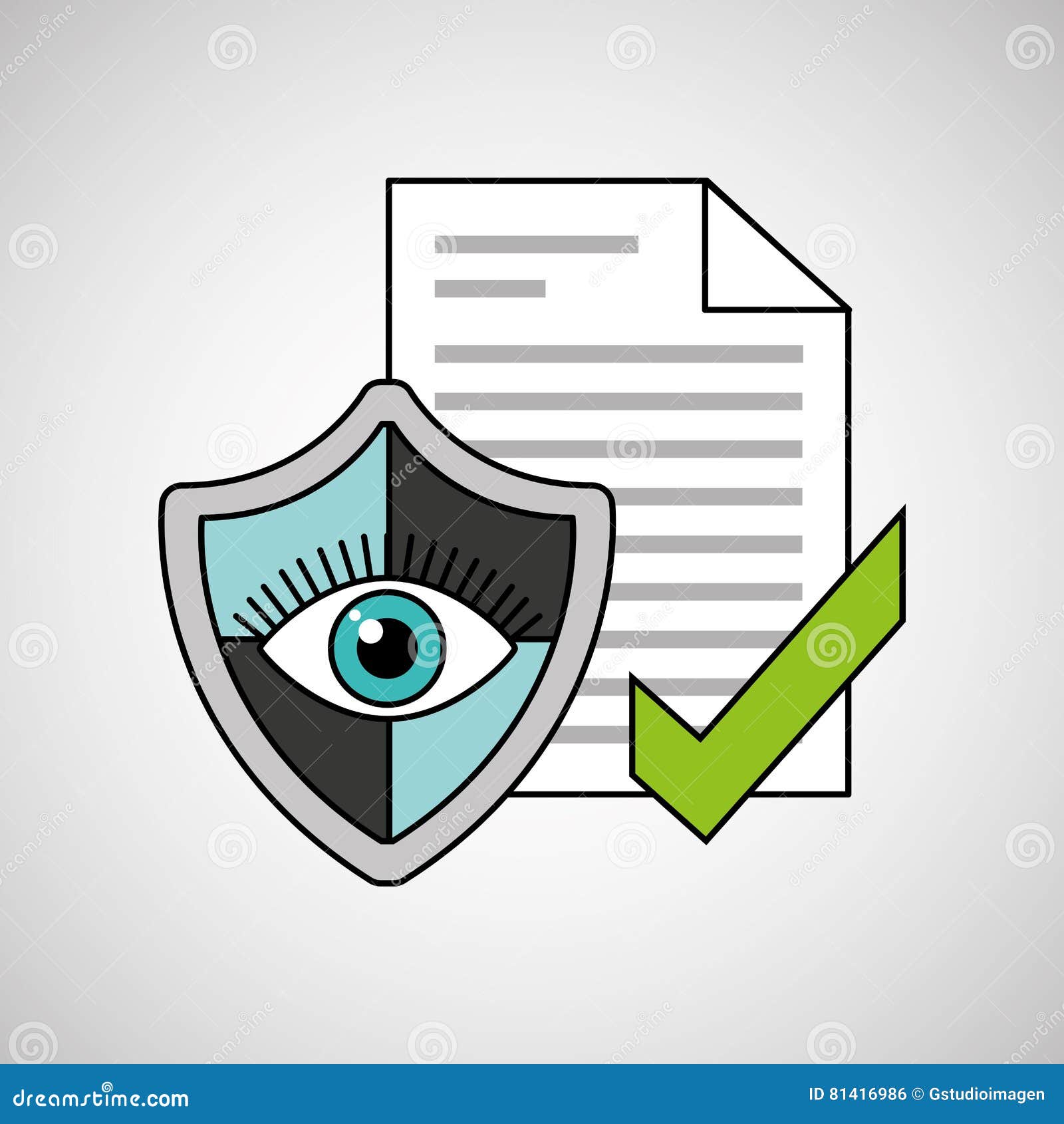 Eye Shield Document Security Stock Vector - Illustration of safety ...
