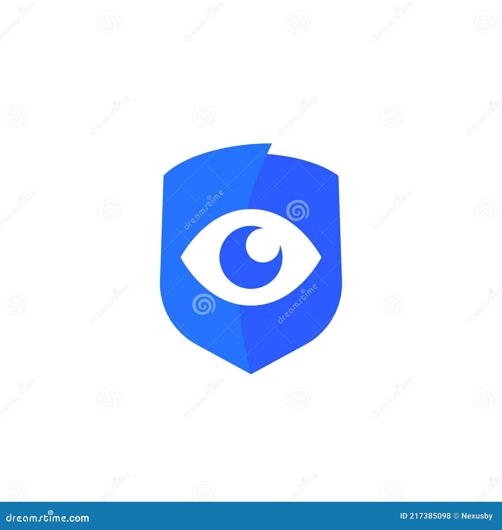 Eye and shield logo design stock vector. Illustration of watch - 217385098