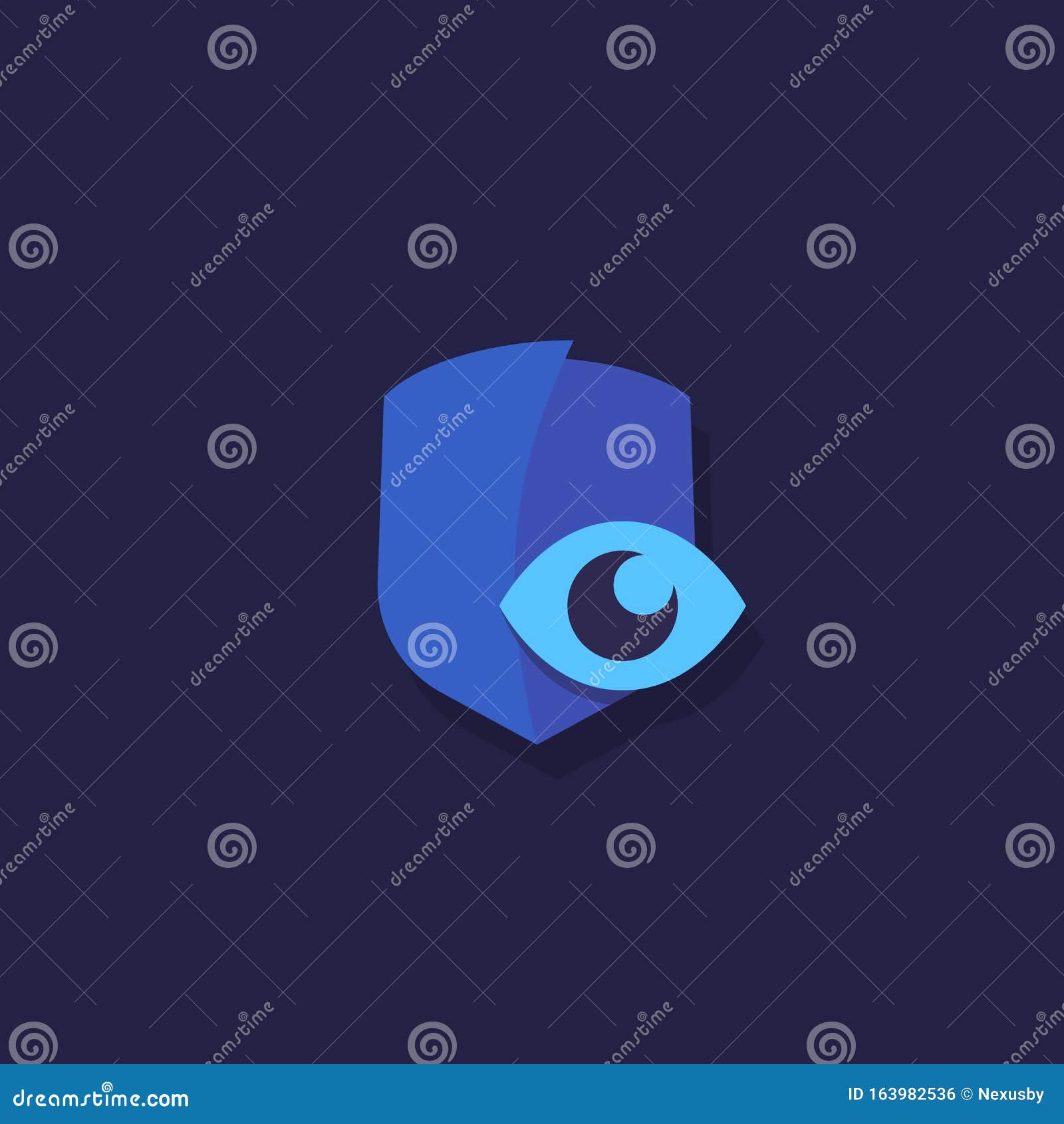 Eye and Shield Logo, Vector Icon Stock Vector - Illustration of ...
