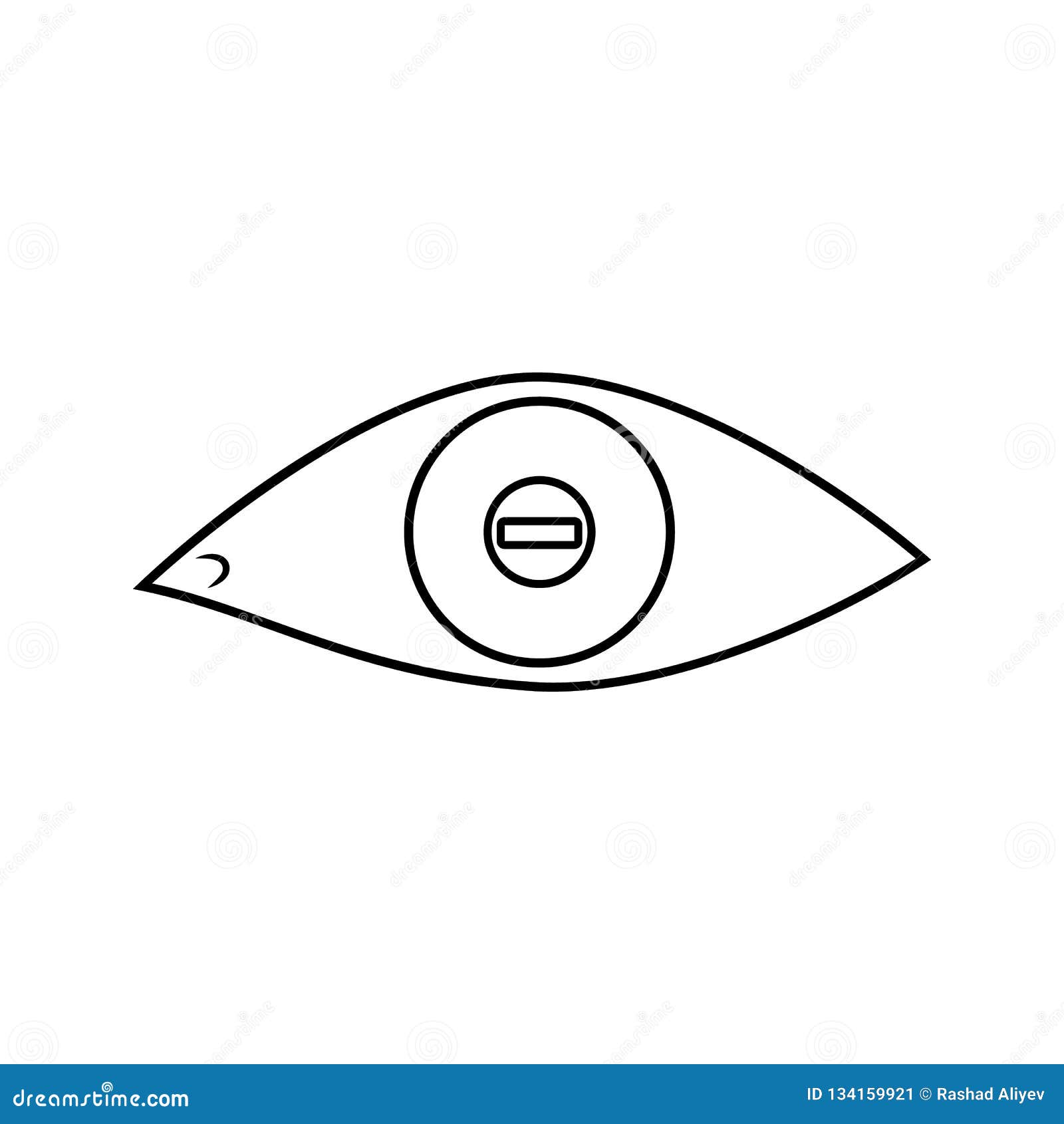 Eye with Short-sightedness Problems Icon. Element of Cyber Security for ...